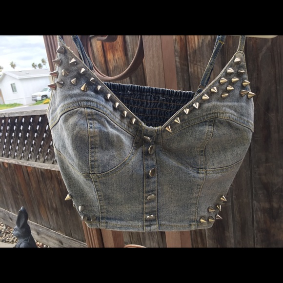 Say What? | Tops | Spiked Crop Top | Poshmark